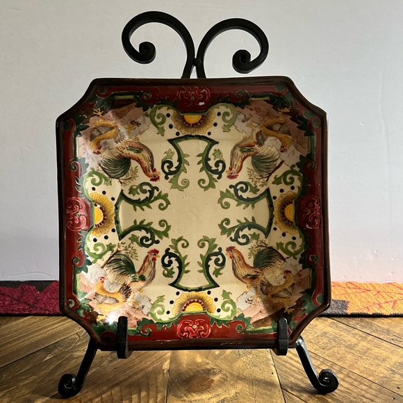 Hua Rong Tang | Accents | Vintage Rooster Plate Hand Painted Hua Rong ...